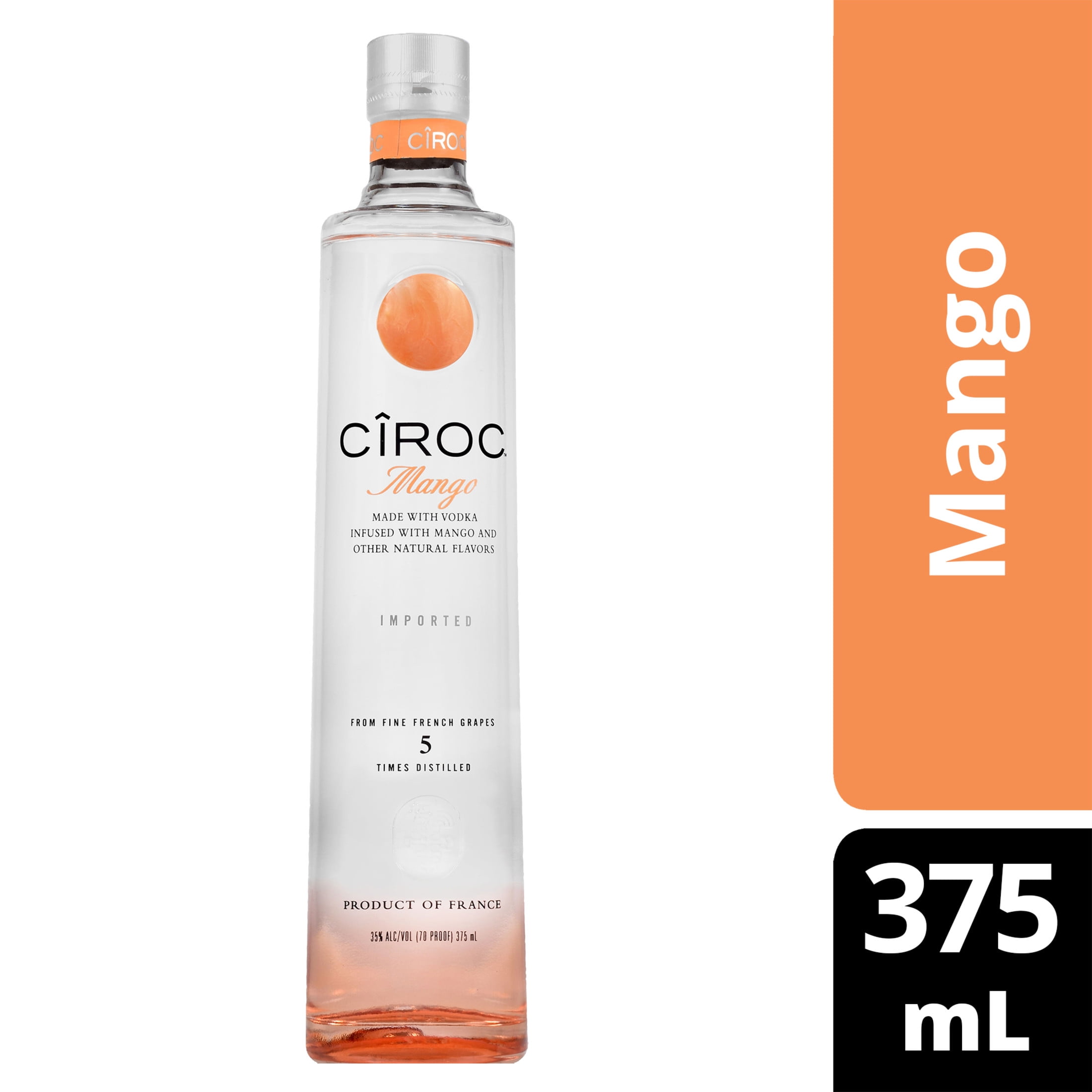 CIROC Mango (Made with Vodka Infused with Natural Flavors), 375 mL, 35% ...
