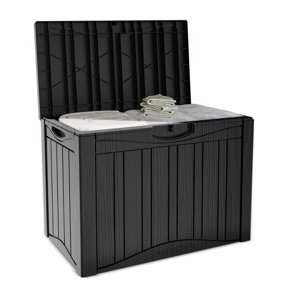 "BiFanuo 100 Gallon Deck Box, Waterproof Resin Outdoor Storage ...