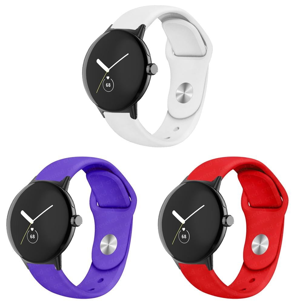 CIRUTVAL 1/3Pack Silicone Strap for Google Pixel Watch Bands for Women ...