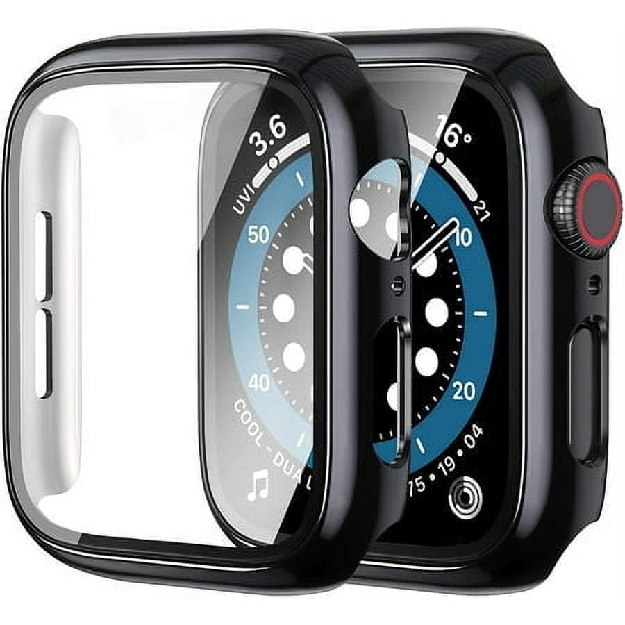 CIRUTVAL 2pack Tempered Glass Case for Apple watch 44mm 45mm 41mm 42mm ...
