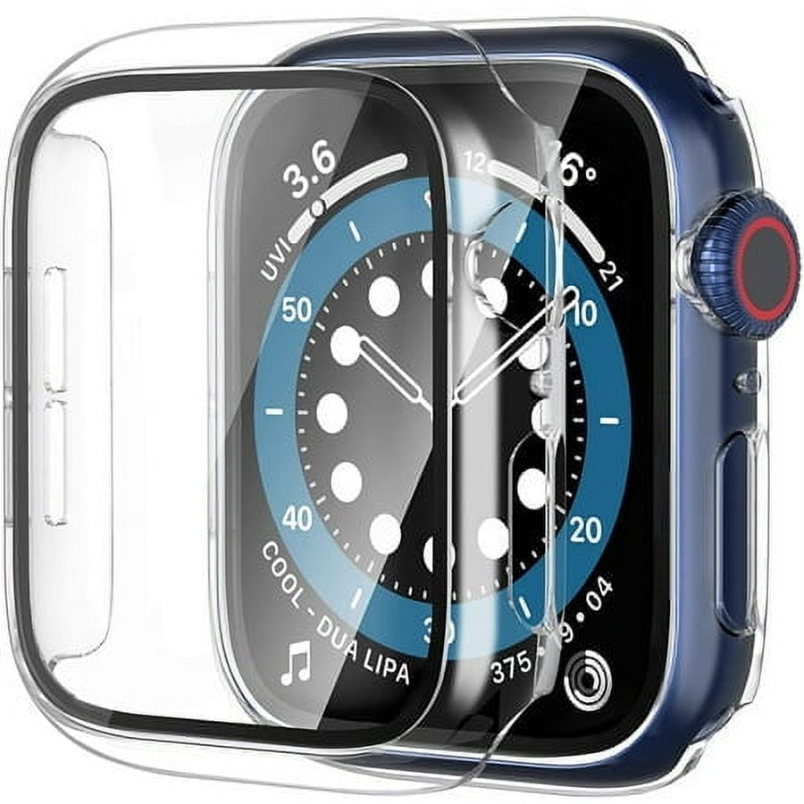 CIRUTVAL 2pack Tempered Glass Case for Apple watch 44mm 45mm 41mm 42mm ...