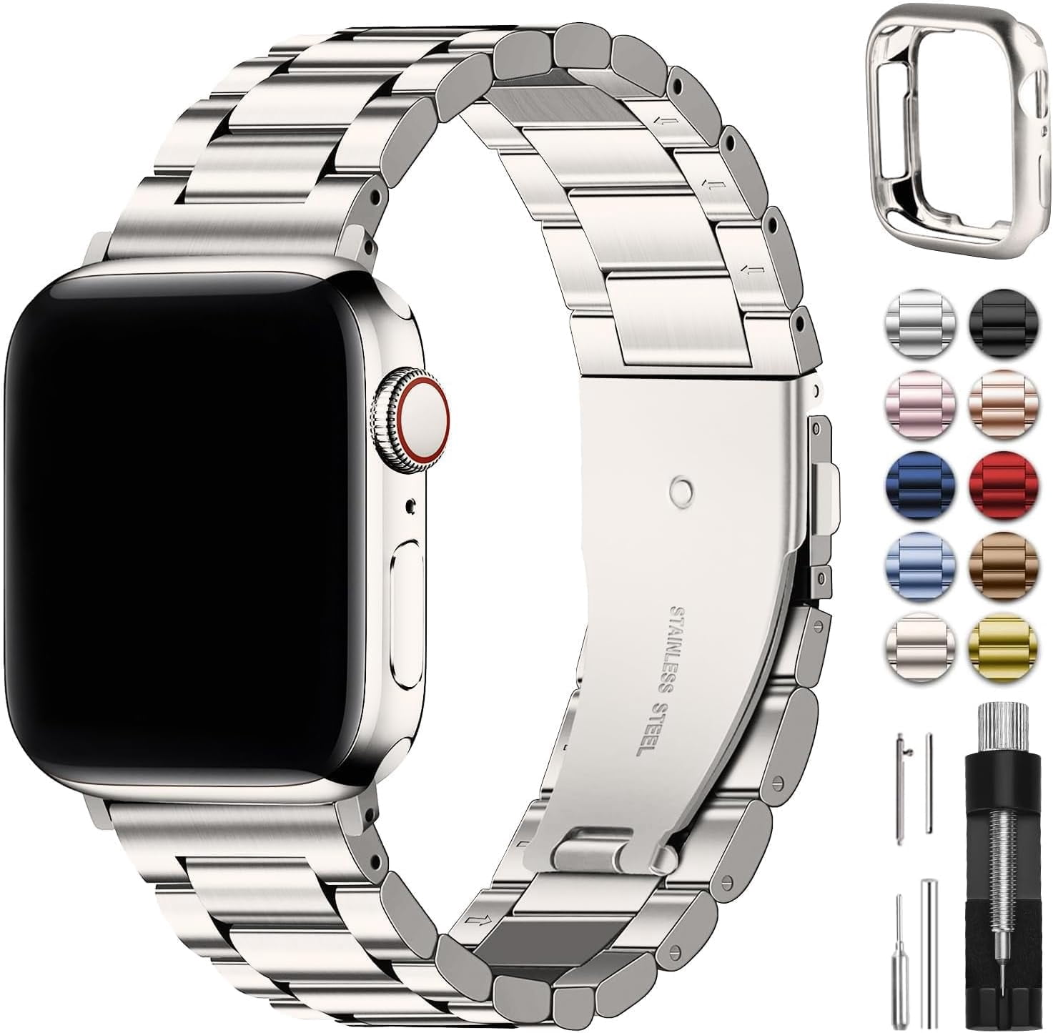 CIRUTVAL Compatible Apple Watch Bands and case iWatch Bands 49mm 45mm ...
