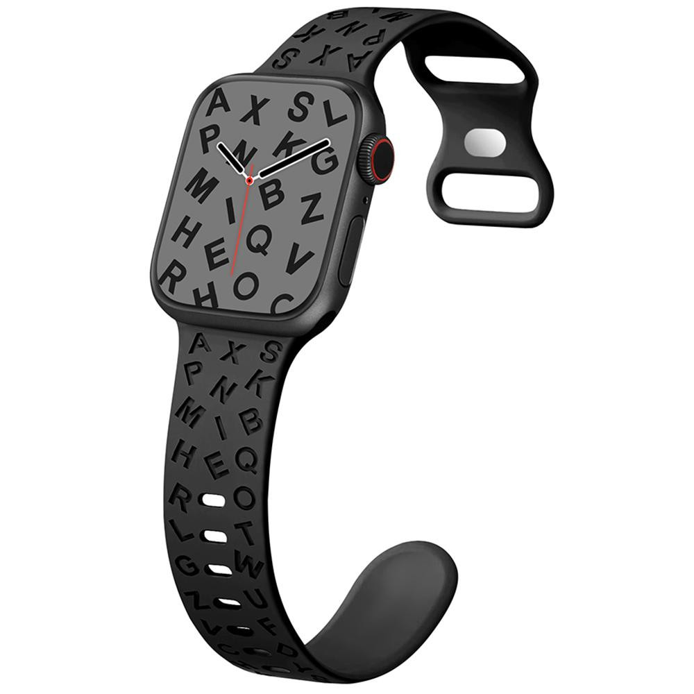 CIRUTVAL Letters Engraved Strap Compatible with Apple Watch Band iWatch ...