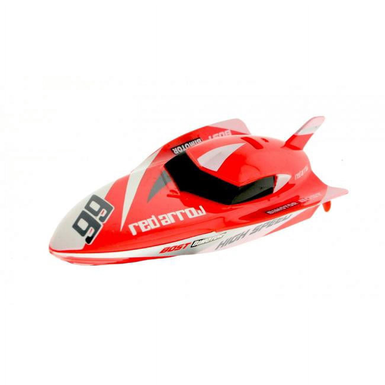 CIS-Associates 3312M-R Micro 2.4 GHz Deep V Speed Boat with Decals, Red ...