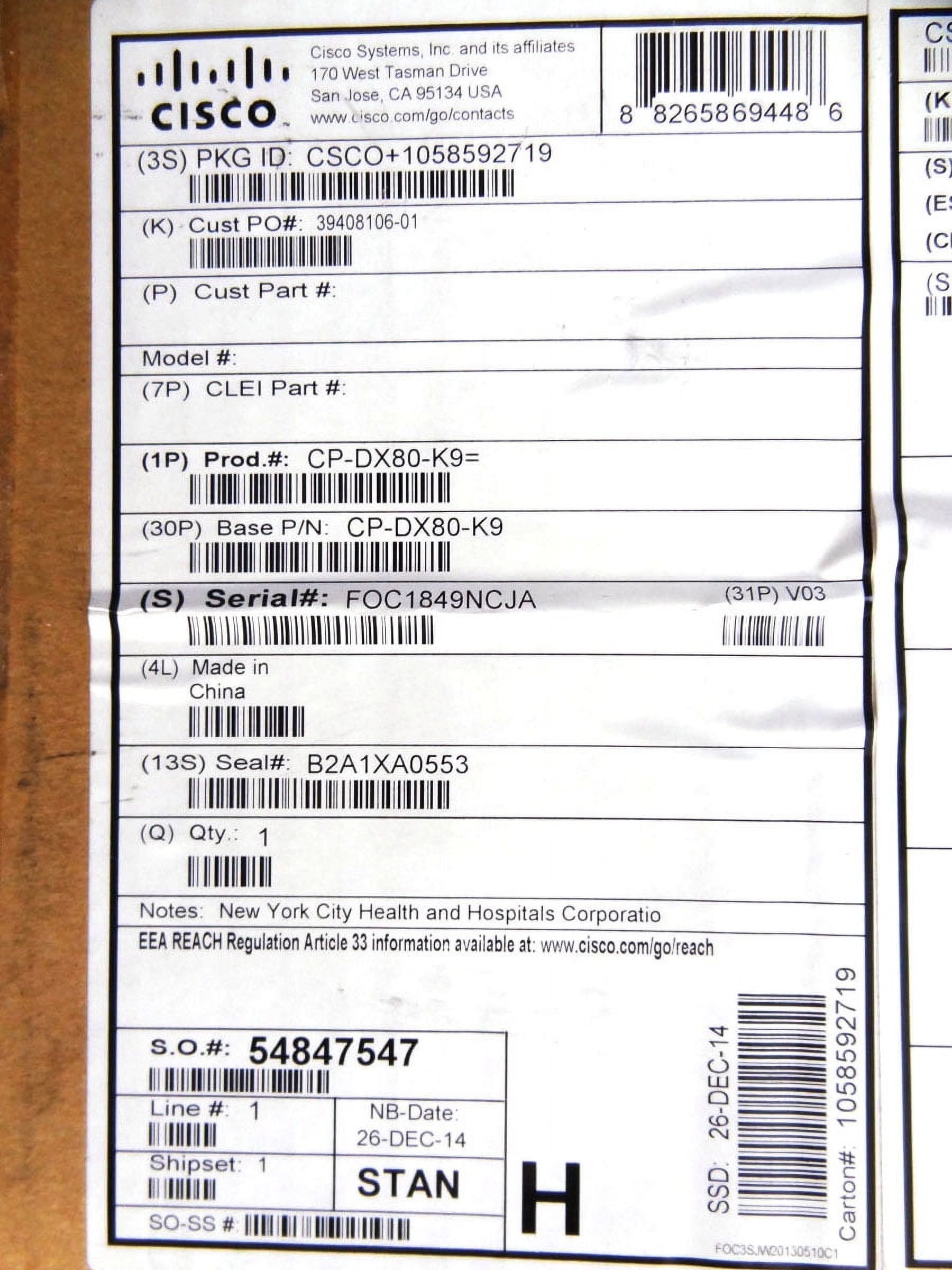 CISCO CP-DX80-K9 CISCO DX80 - VIDEO CONFERENCING KIT - Walmart.com