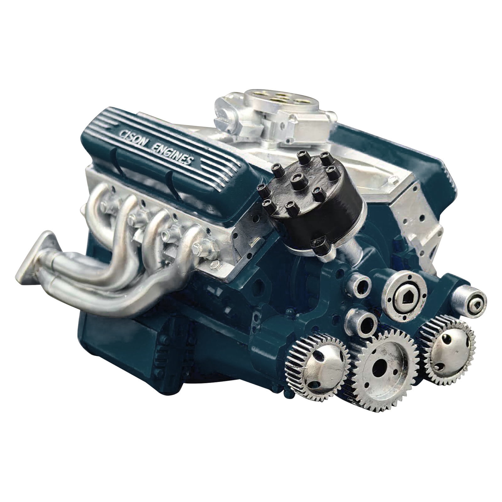 CISON V8 Engine Model Kit, Functional Mini 4-Stroke Gas-Powered Engine ...