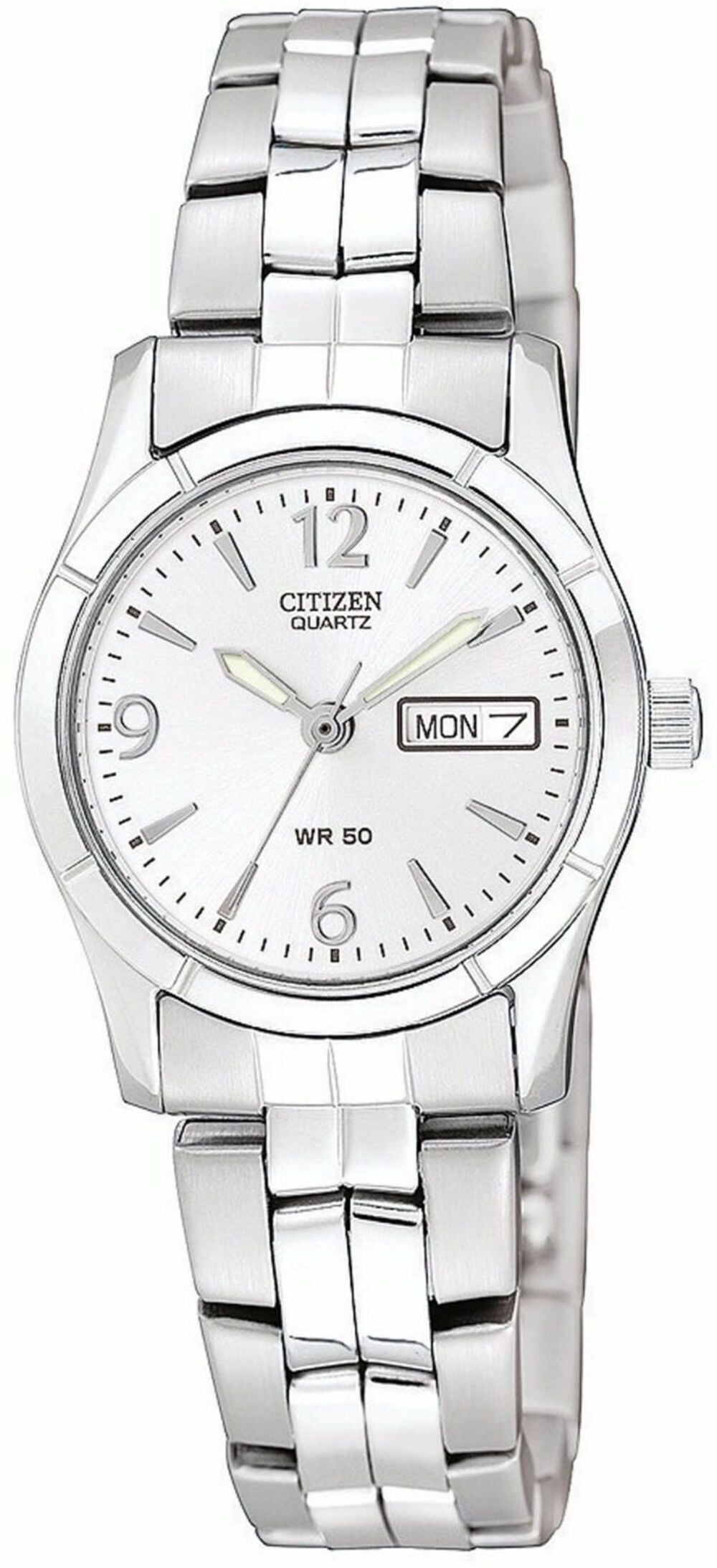 CITIZEN Women's Quartz Silver-Tone Watch with Day/Date display, EQ0540 ...
