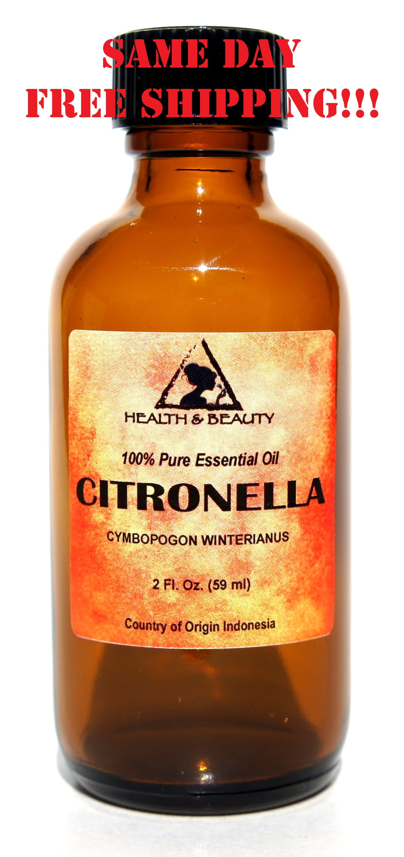 CITRONELLA ESSENTIAL OIL AROMATHERAPY 100% PURE NATURAL GLASS BOTTLE 2 ...