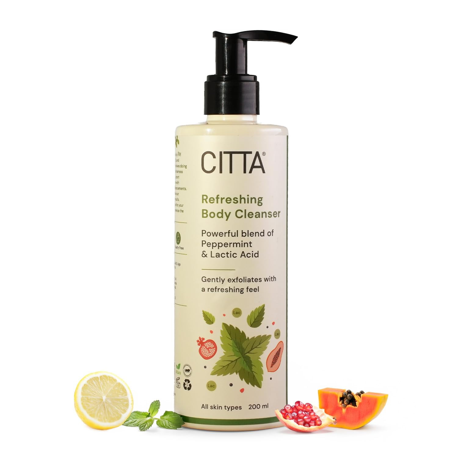 CITTA Refreshing Body Cleanser For Men Women Gently Buffs Away Dead ...