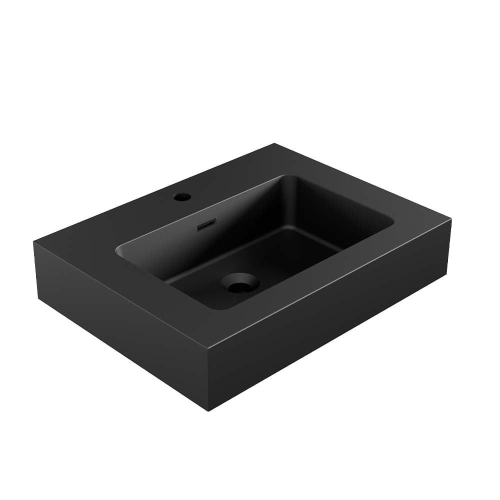 CITTANEO Integrated engineered quartz sink -24 inch Vessel Bathroom ...