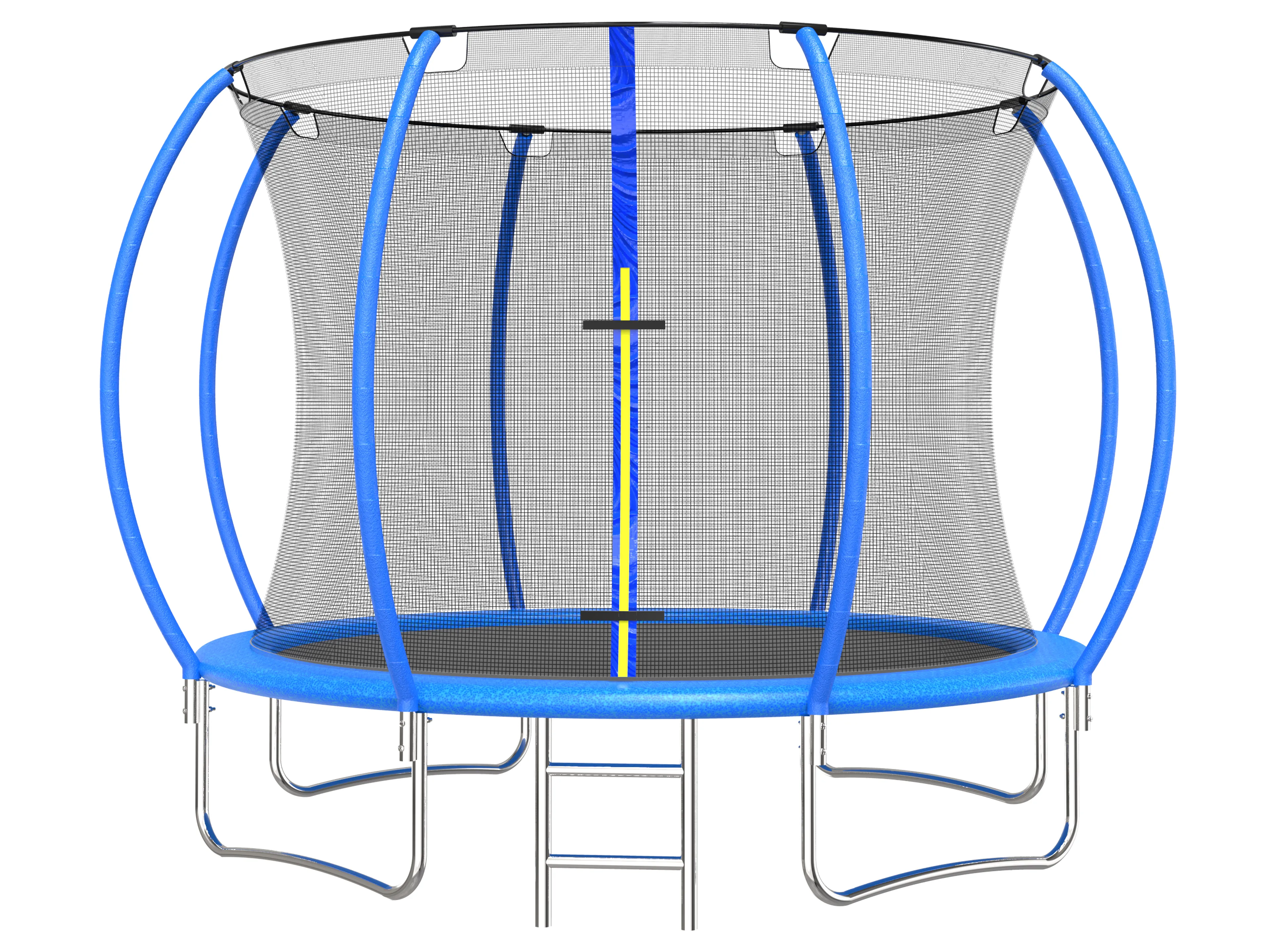 CITYLE 12FT Trampoline with Enclosure, Outdoor Trampolines with Curved ...