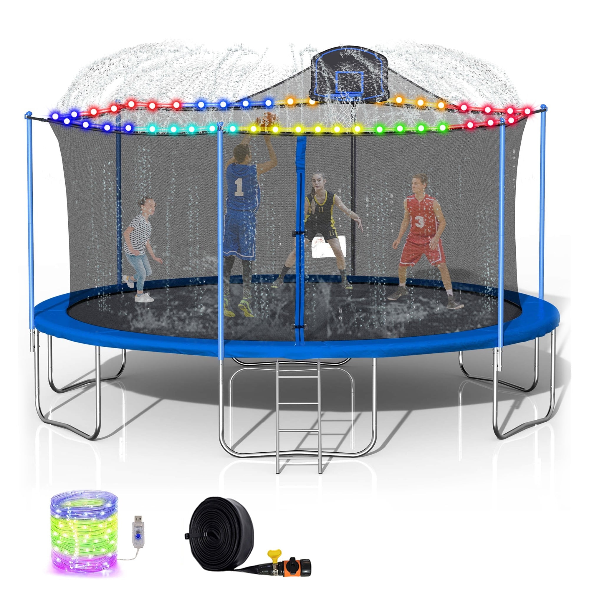 CITYLE 1500 LBS 16FT Trampoline for Adults, Capacity for 8 Kids, No Gap ...