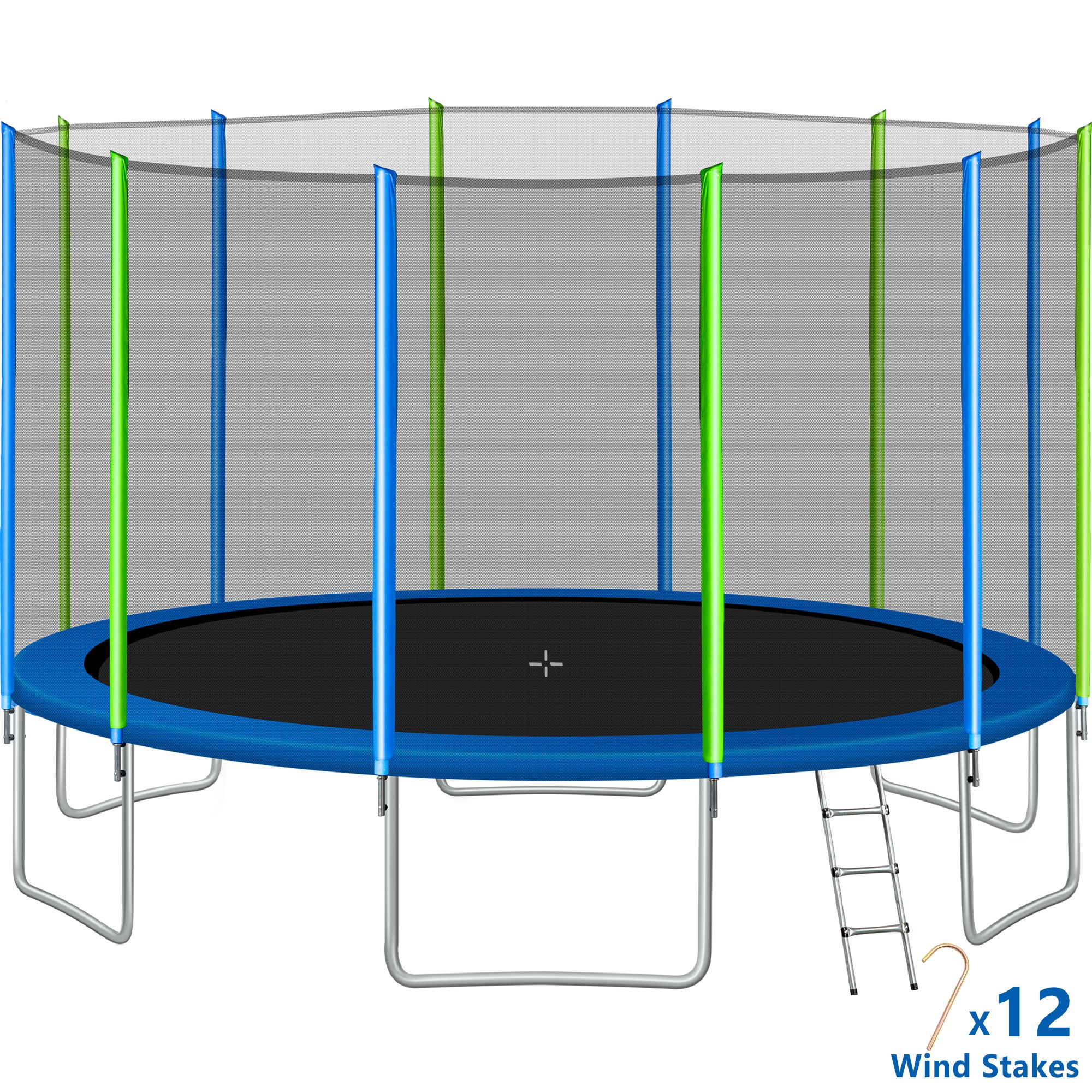 CITYLE 16FT Trampoline, 1500LBS Capacity, Safety Net, Wind Stakes ...