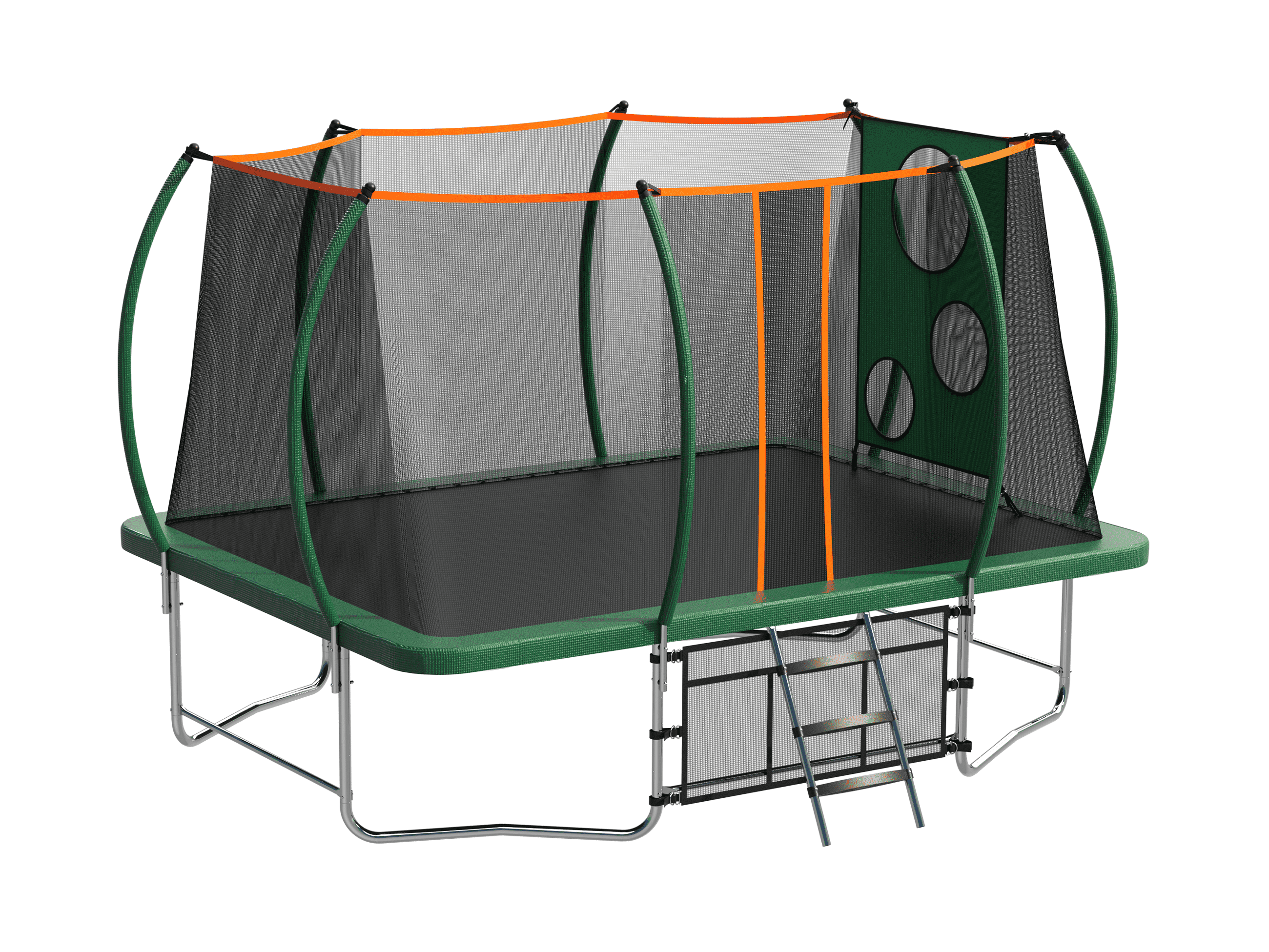 CITYLE 8x14FT Rectangular Trampoline with Enclosure, Stakes, Storage ...