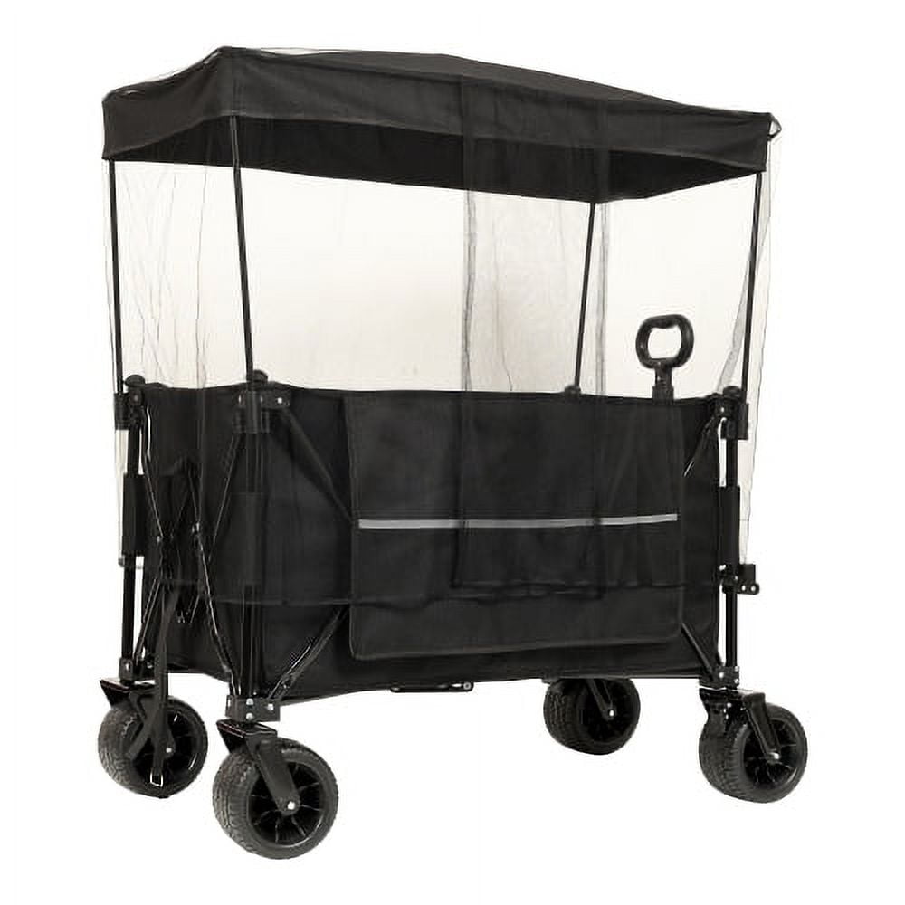 CITYLE Collapsible Foldable Wagon with Canopy & Mosquito Net, 480lbs ...
