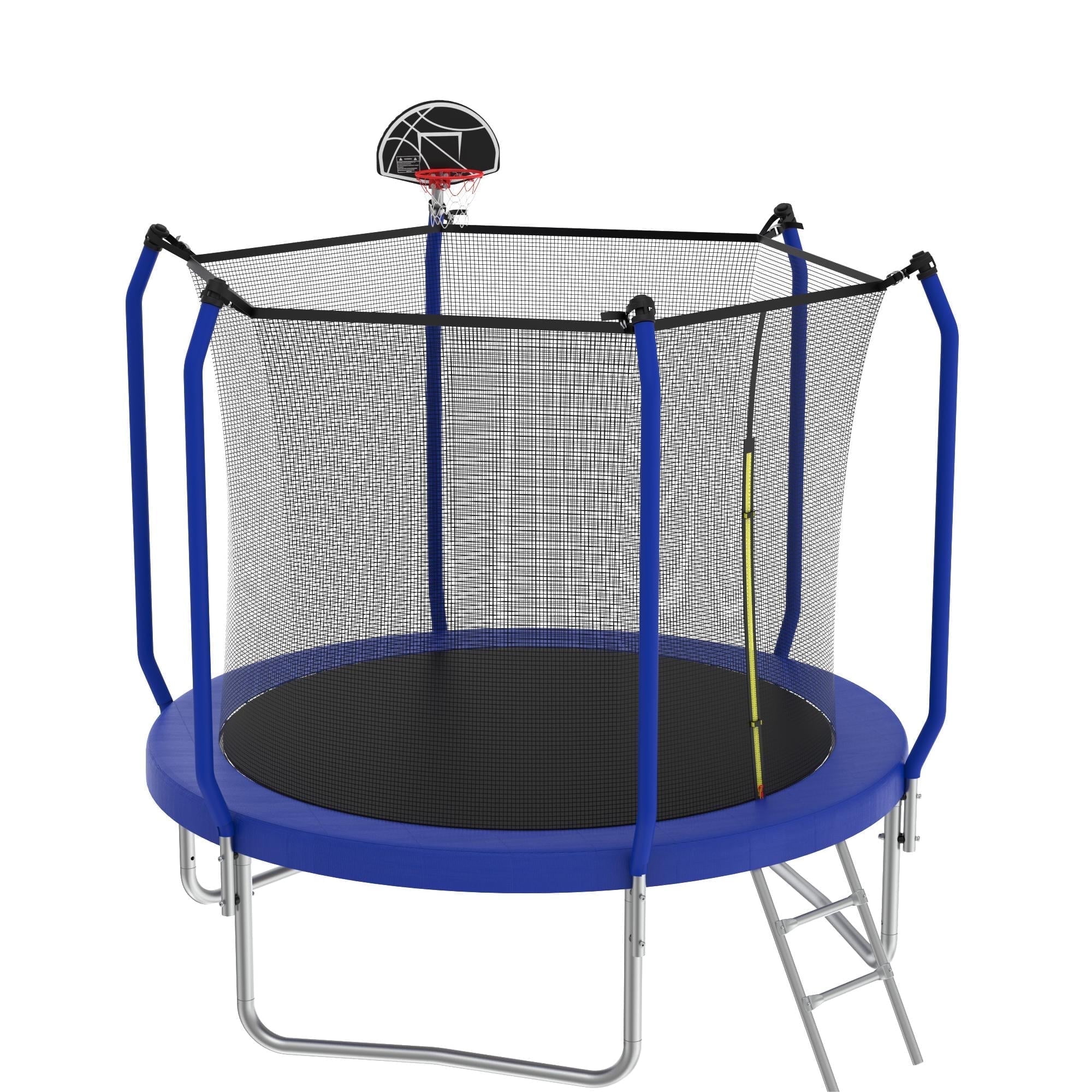 CITYLE Trampoline 10FT Trampoline with Enclosure Net, Curved Poles ...
