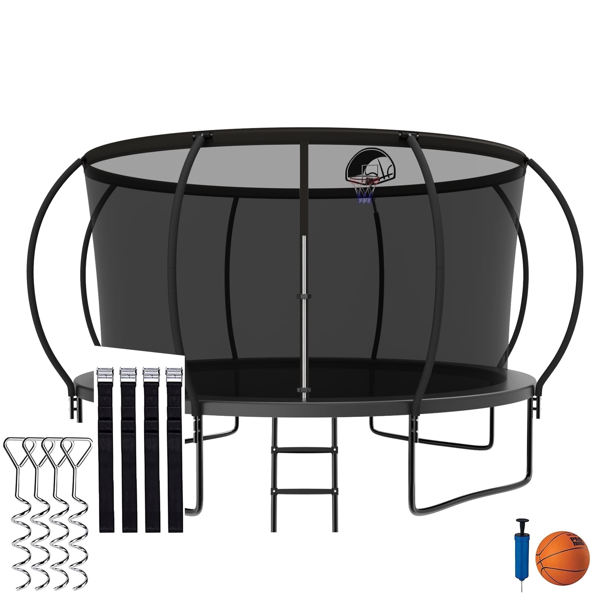 CITYLE 12FT Heavy-Duty Trampoline for Kids & Adults with Enclosure Net ...