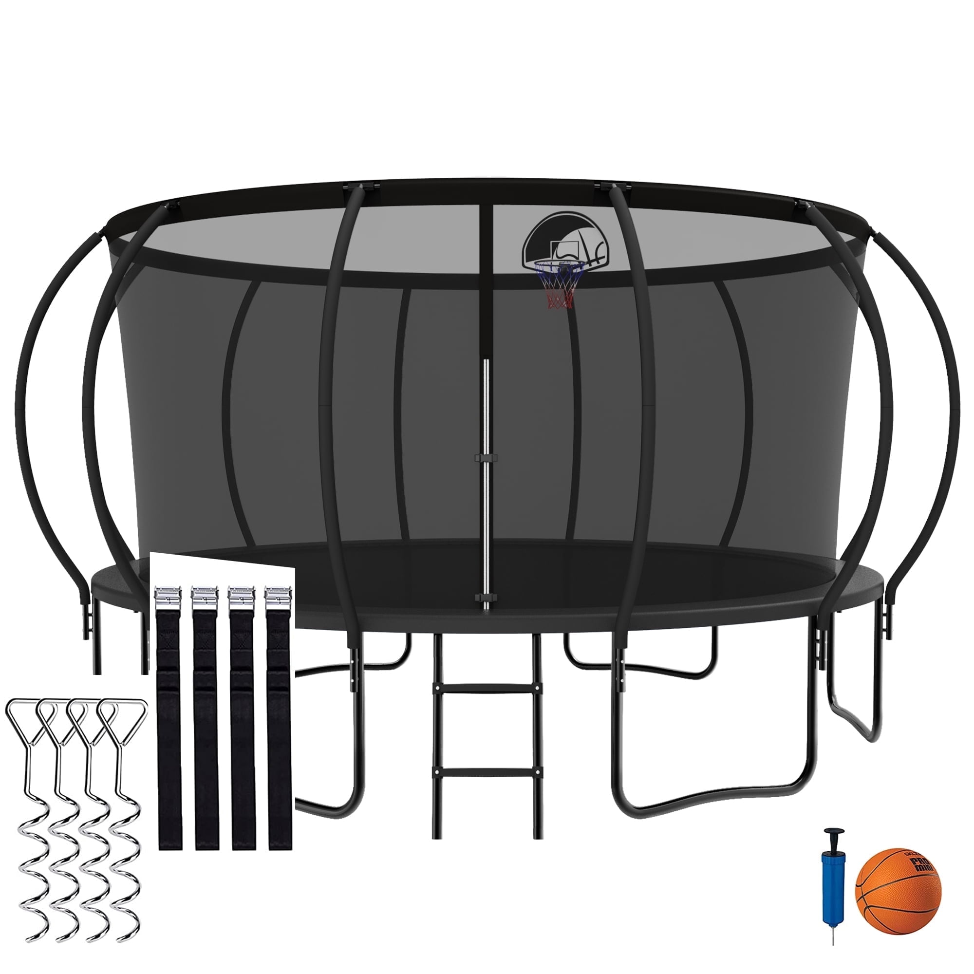 CITYLE 15FT Trampoline for Kids & Adults: Galvanized 1500LBS Anti-Rust ...