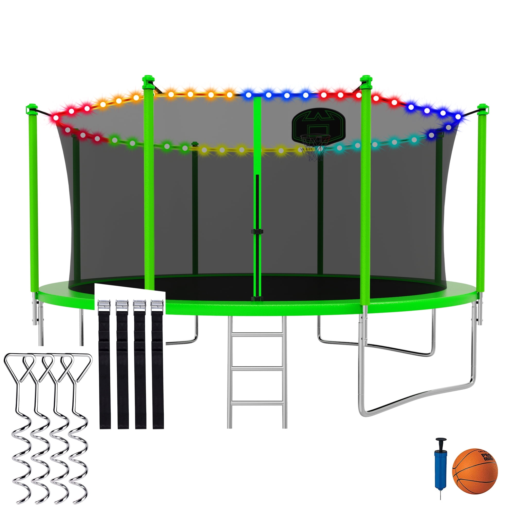 CITYLE Trampoline 12FT Trampoline with Enclosure for Adults and Kids ...