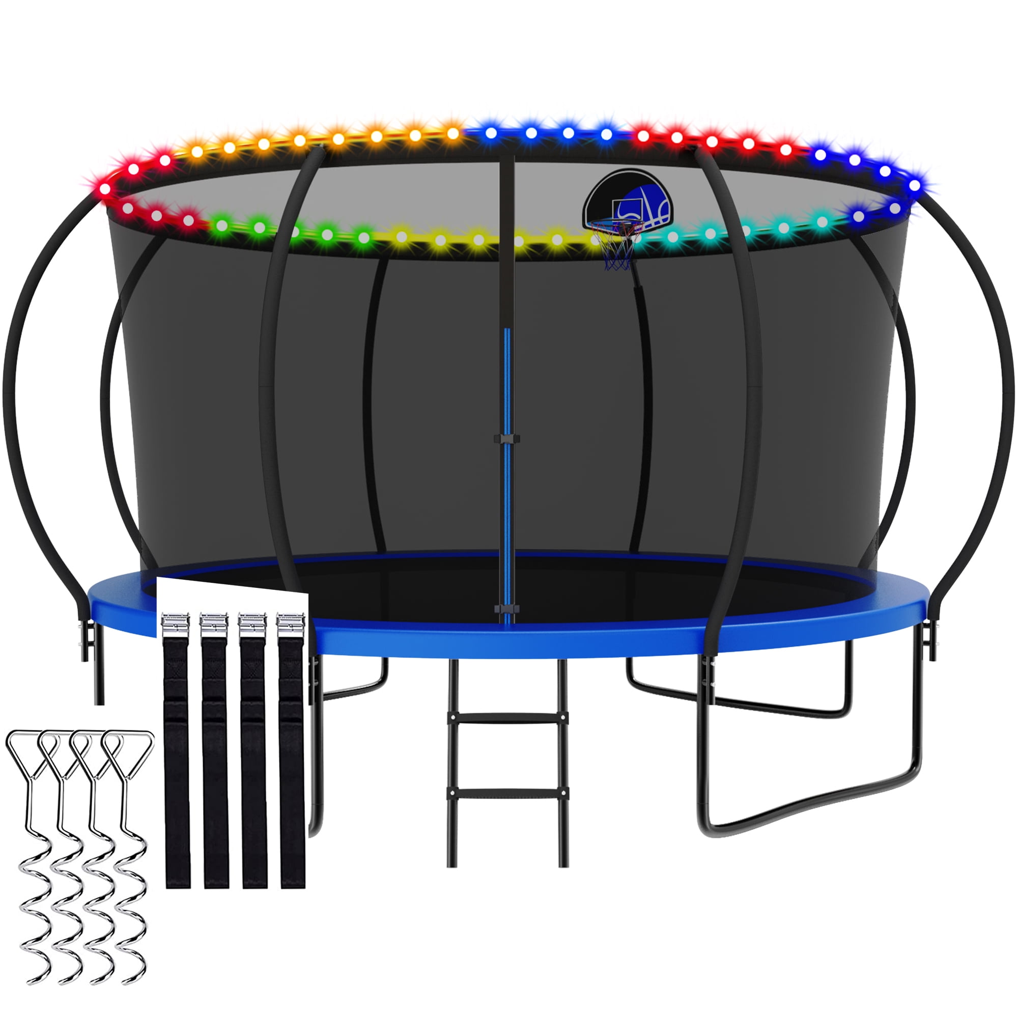 CITYLE Trampoline 12FT for Kids with Enclosure Net, 12FT Trampolines ...