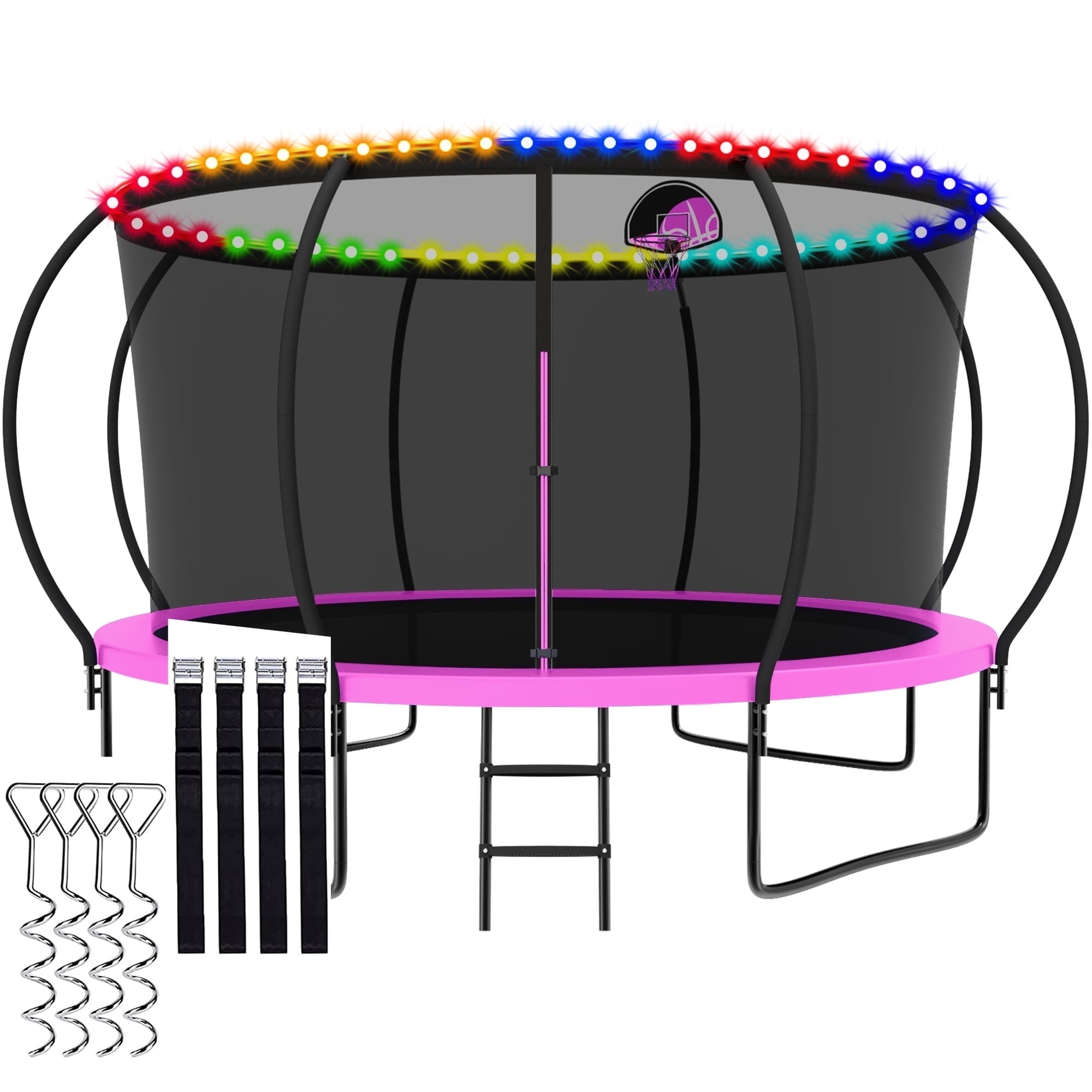 CITYLE 14 FT Trampoline for Kids & Adults with Enclosure Net, Wind ...