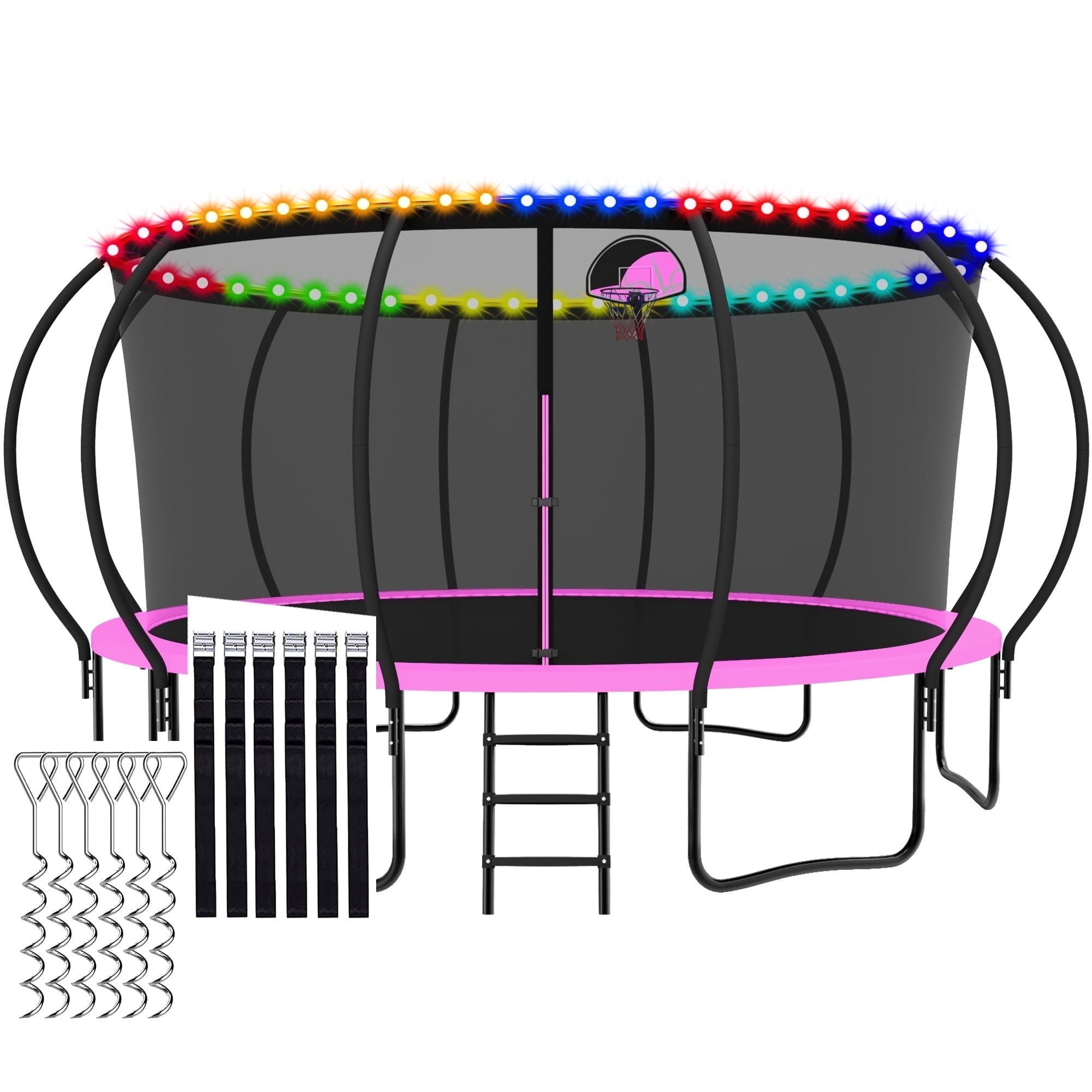 CITYLE 16 FT Trampoline for Kids & Adults with Enclosure Net, Wind ...