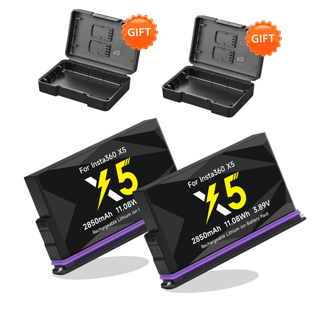 CITYORK 360 X5 Camera Battery(2 Packs) 2850mAh High Capacity ...
