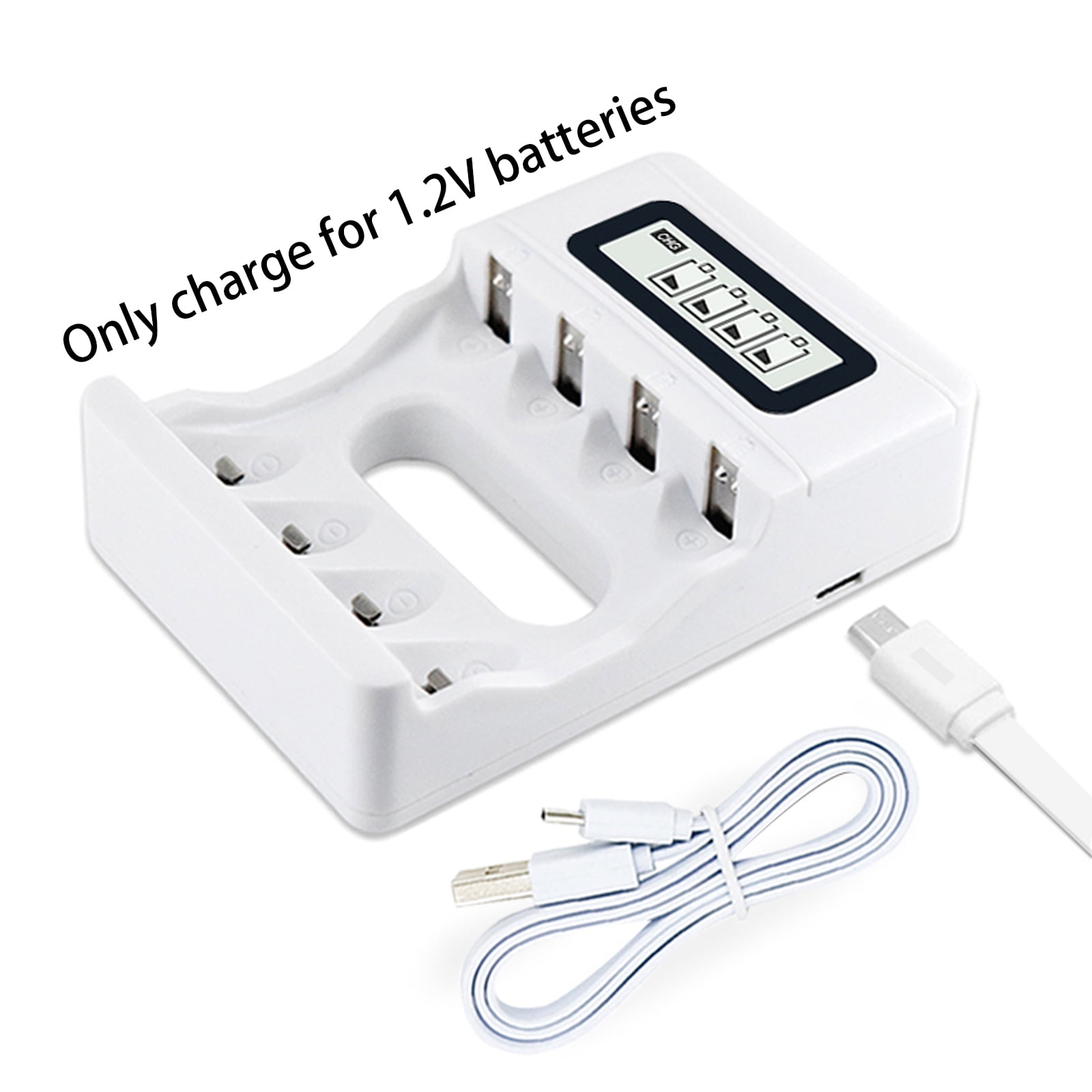 CITYORK 4 Bay Rechargeable Battery Charger with LCD Eye Protection ...
