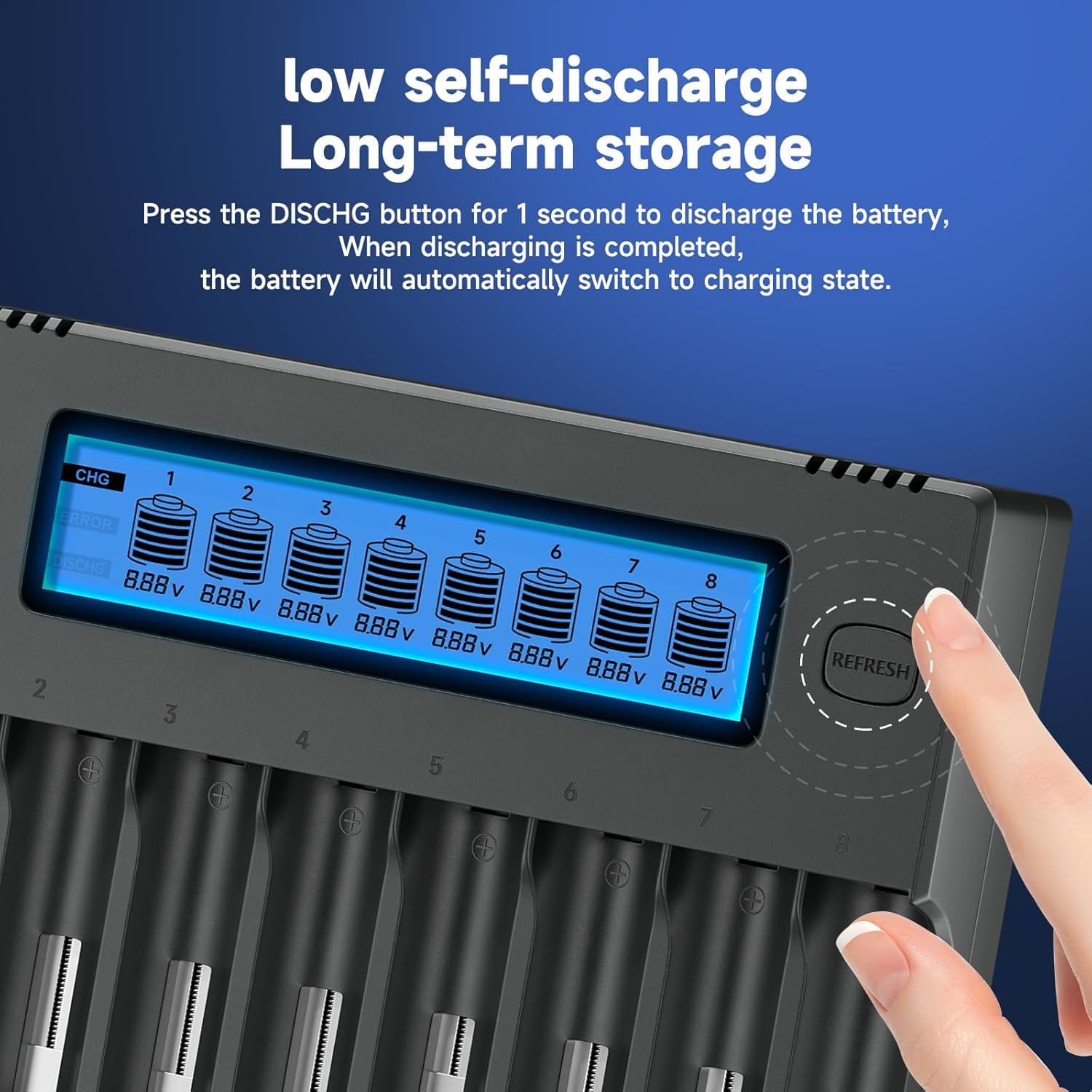 CITYORK 8-Pack 1/2 AA Size 14250 Battery 1200mWh Lithium-ion TYPE-C ...