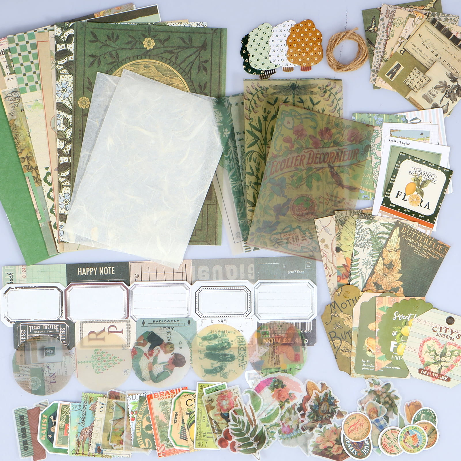 CIVG 86pcs Vintage Scrapbook Kit DIY Journaling Supplies Set with ...