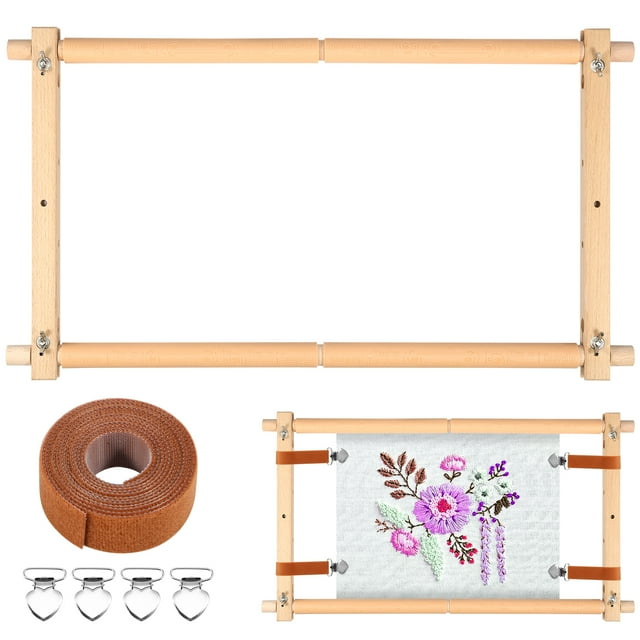 CIVG Embroidery Scroll Frame Wooden Cross Stitch Scroll Frame Rotated ...