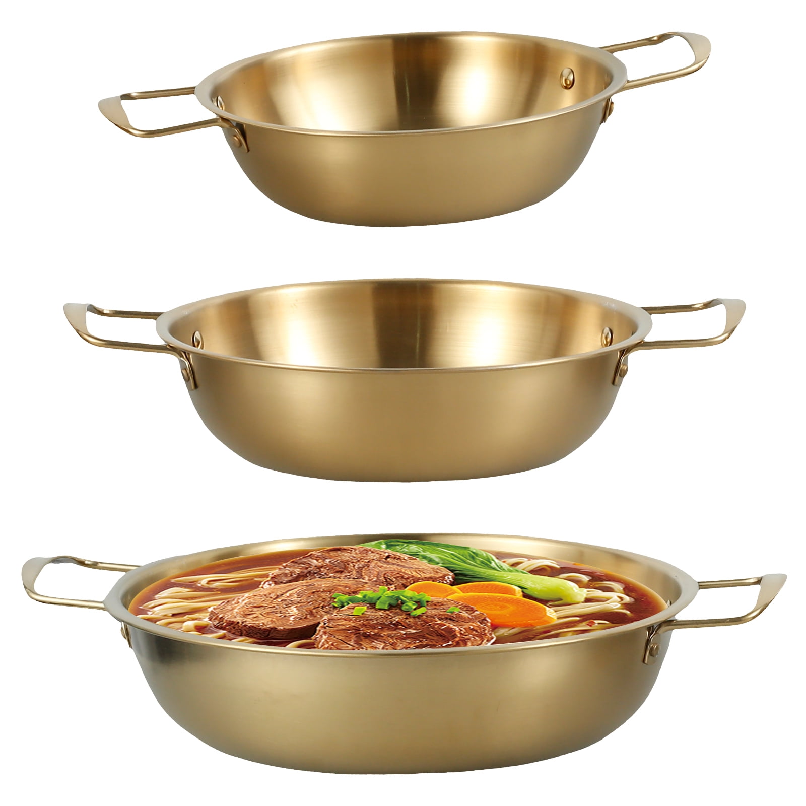 CIVG Korean Ramen Noodle Pot with Handle Stainless Steel Ramen Cooking ...