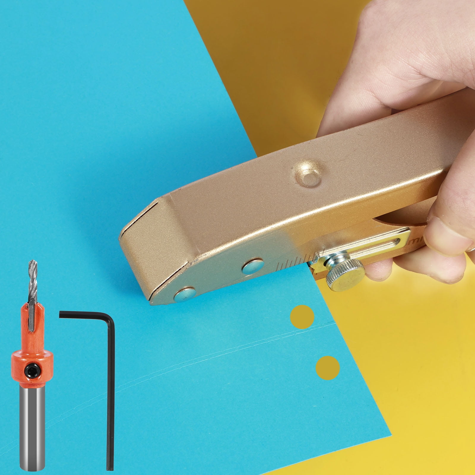 CIVG Single Hole Punch 5/16inch Heavy Duty Hole Puncher Portable Hole ...