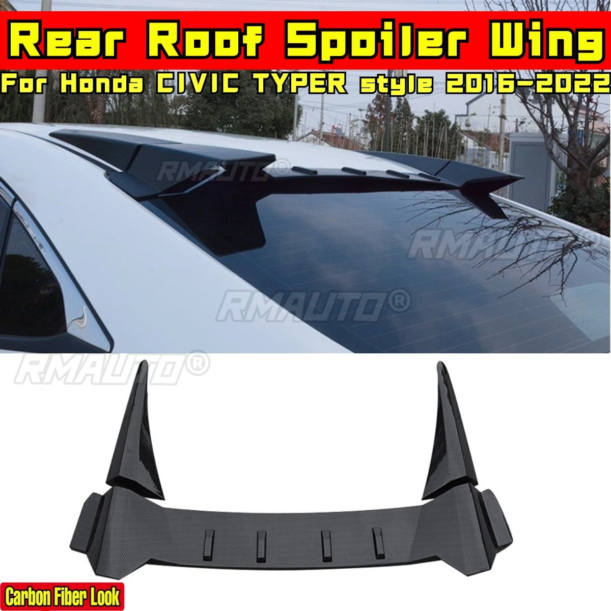 CIVIC Roof Spoiler Dark Dark Blue TYPER Style Rear Wing Rear Spoiler ...