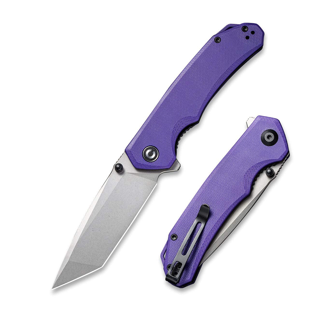 CIVIVI Brazen Folding Pocket Knife 3.5-Inch Tanto D2 Plain Blade G10 ...