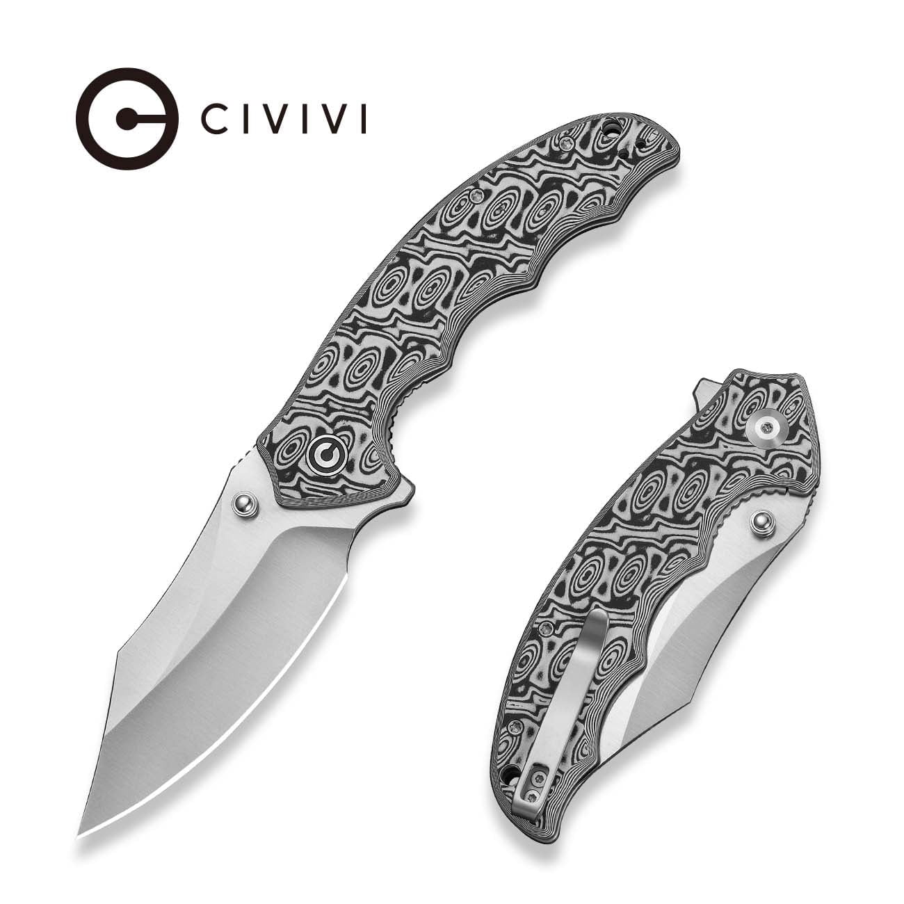 CIVIVI Pentad Pocket Knife Folding Knife with 3.48" Satin Finished ...