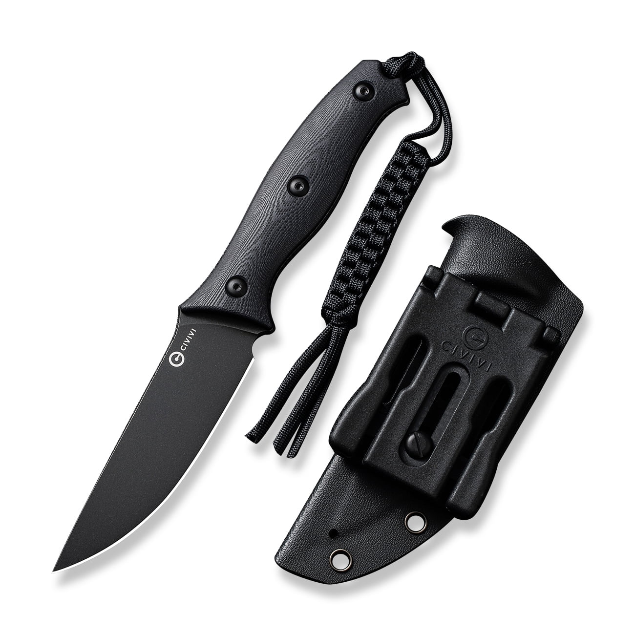 CIVIVI Knives Stormridge C23041-1 Fixed Blade Black Out G10 Nitro-V ...