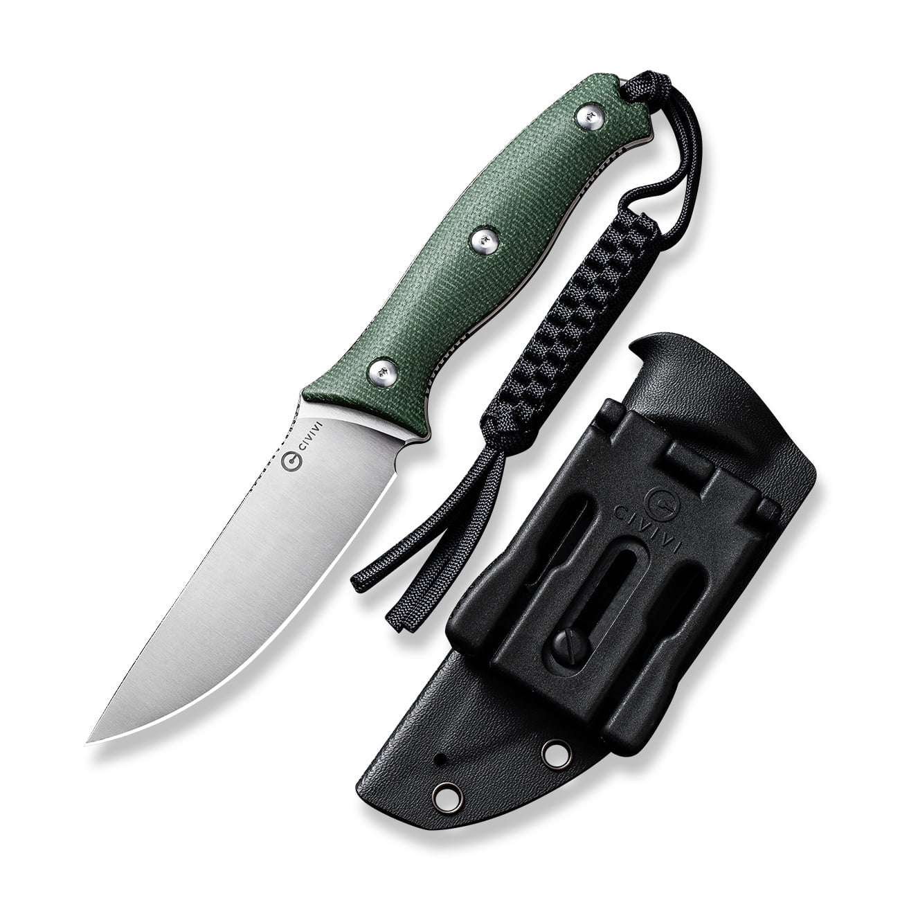 CIVIVI Knives Stormridge C23041-3 Fixed Blade Green Micarta Nitro-V ...