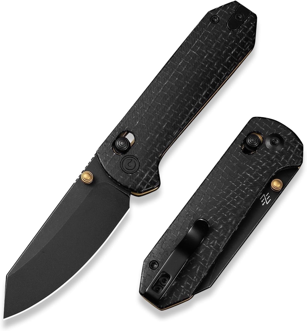 CIVIVI Knives Yonder Crossbar Lock Black Burlap Micarta & 14C28N ...