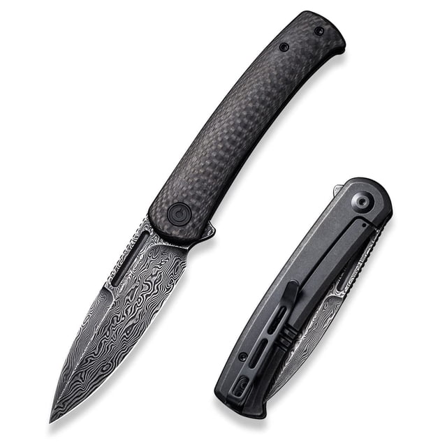CIVIVI Cetos Folding Knife, 3.48-in Damascus Blade Spear Point with ...