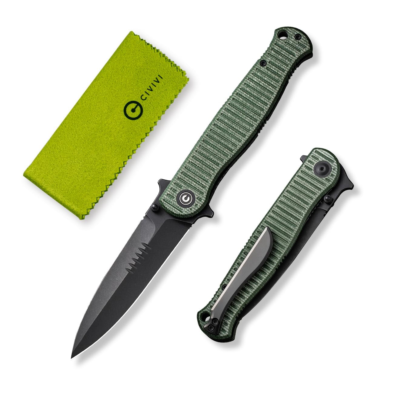 CIVIVI RS71 Pocket Knife for Men, Folding Knife with 4" Nitro-V Long Blade Micarta Full-size ...