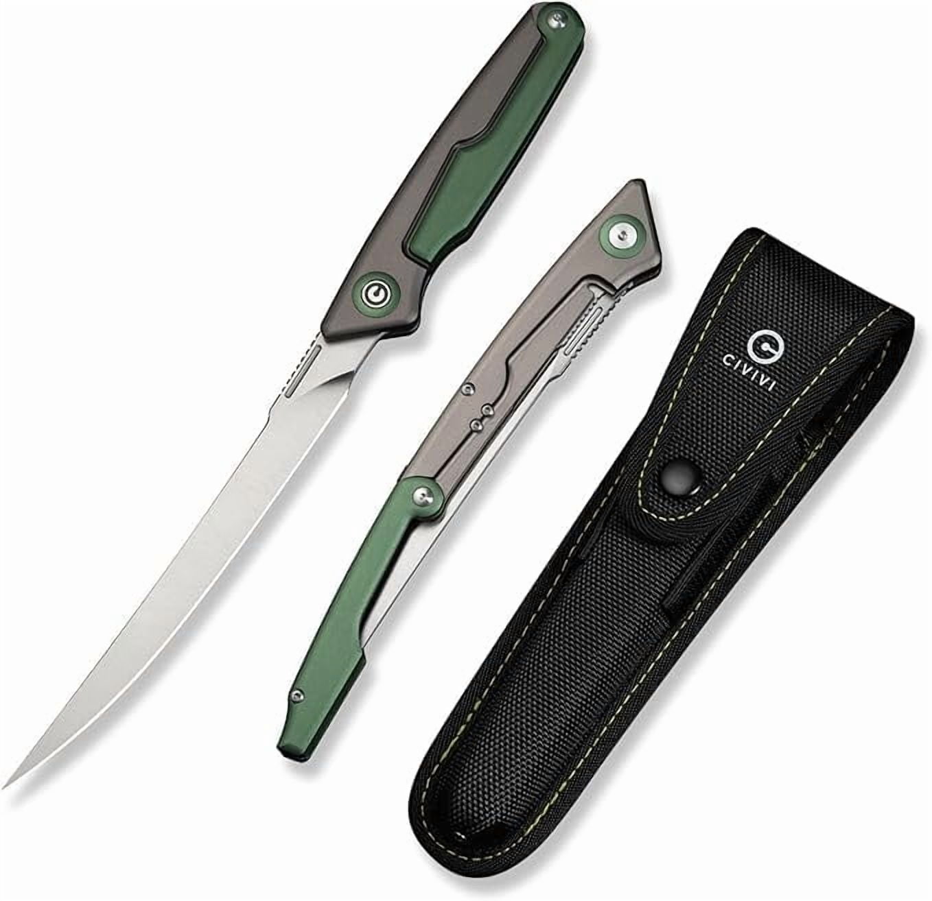 CIVIVI Shawka Folding Fillet Knife, Fish Fillet Knife 5.81" 14C28N ...