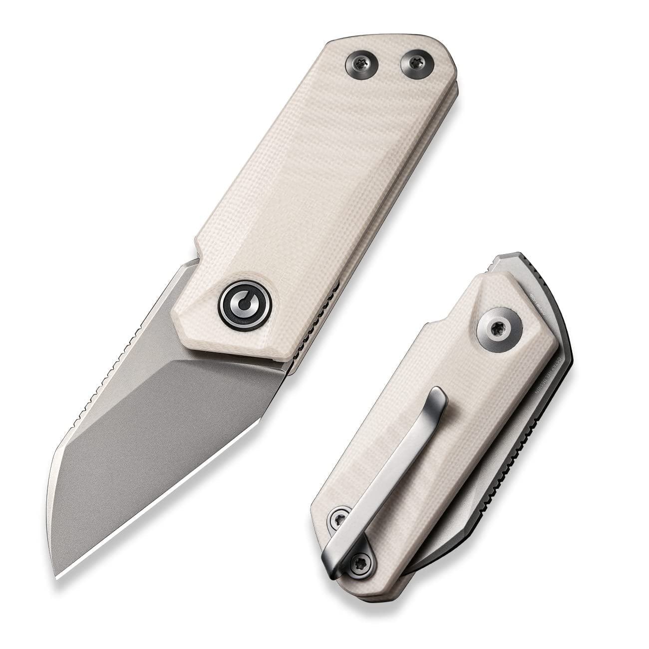 CIVIVI Small Pocket Knife, Folding Slip-joint Knife, 1.55 Inch Gray ...