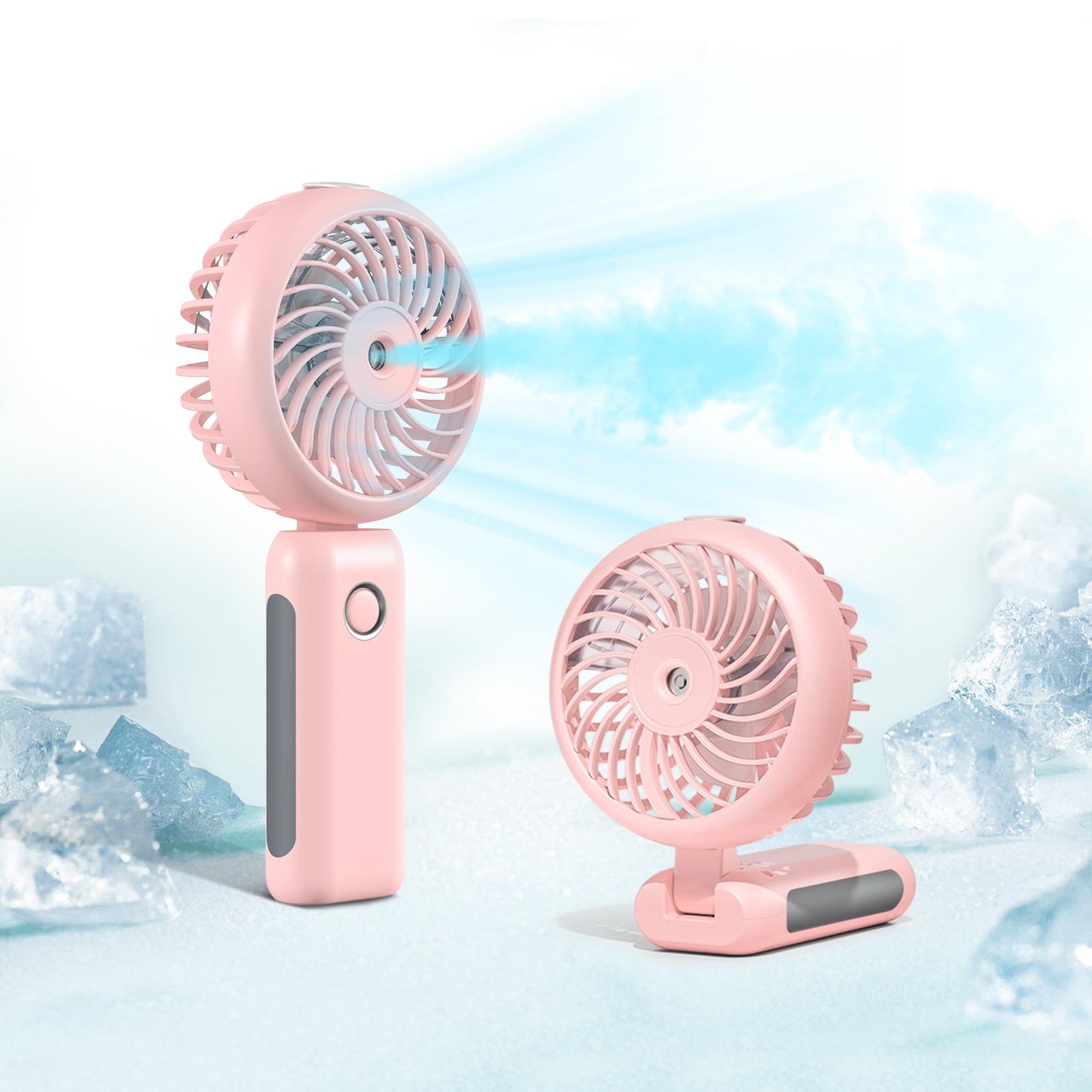 CIVPOWER Misting Fan Handheld Portable 90Â°Adjustable Desk Fan 4000mAh ...
