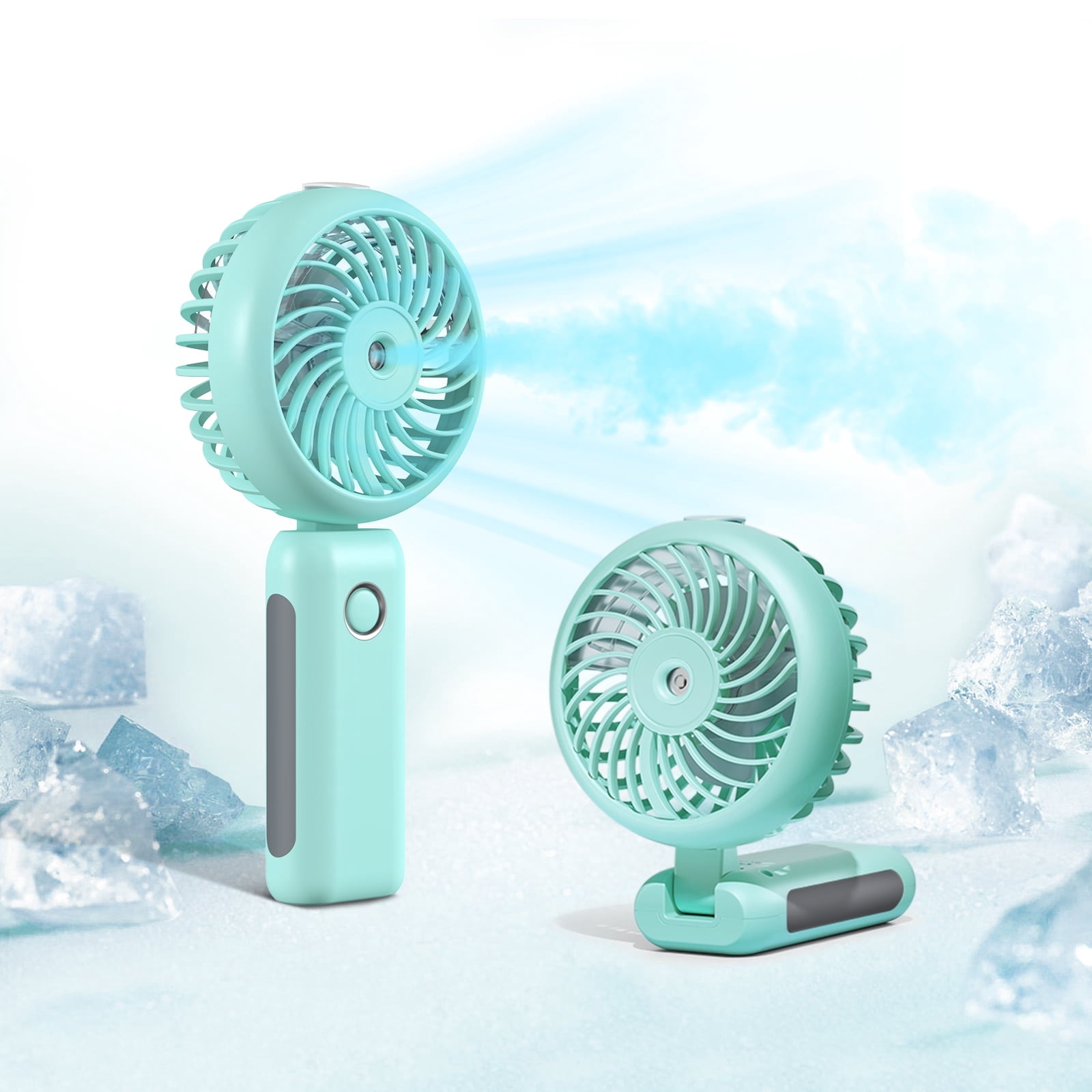 CIVPOWER Portable Handheld Desk Mister Fan, 3 Speed, USB Rechargeable ...
