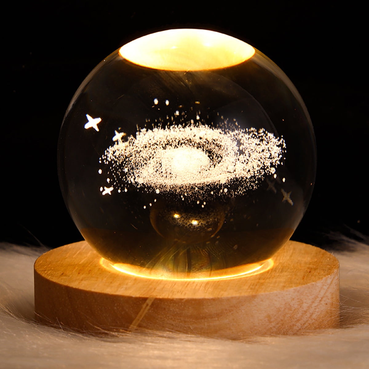 CIYAPED Crystal Ball Night Astronomy Night Lamp Creative 3D Glowing ...