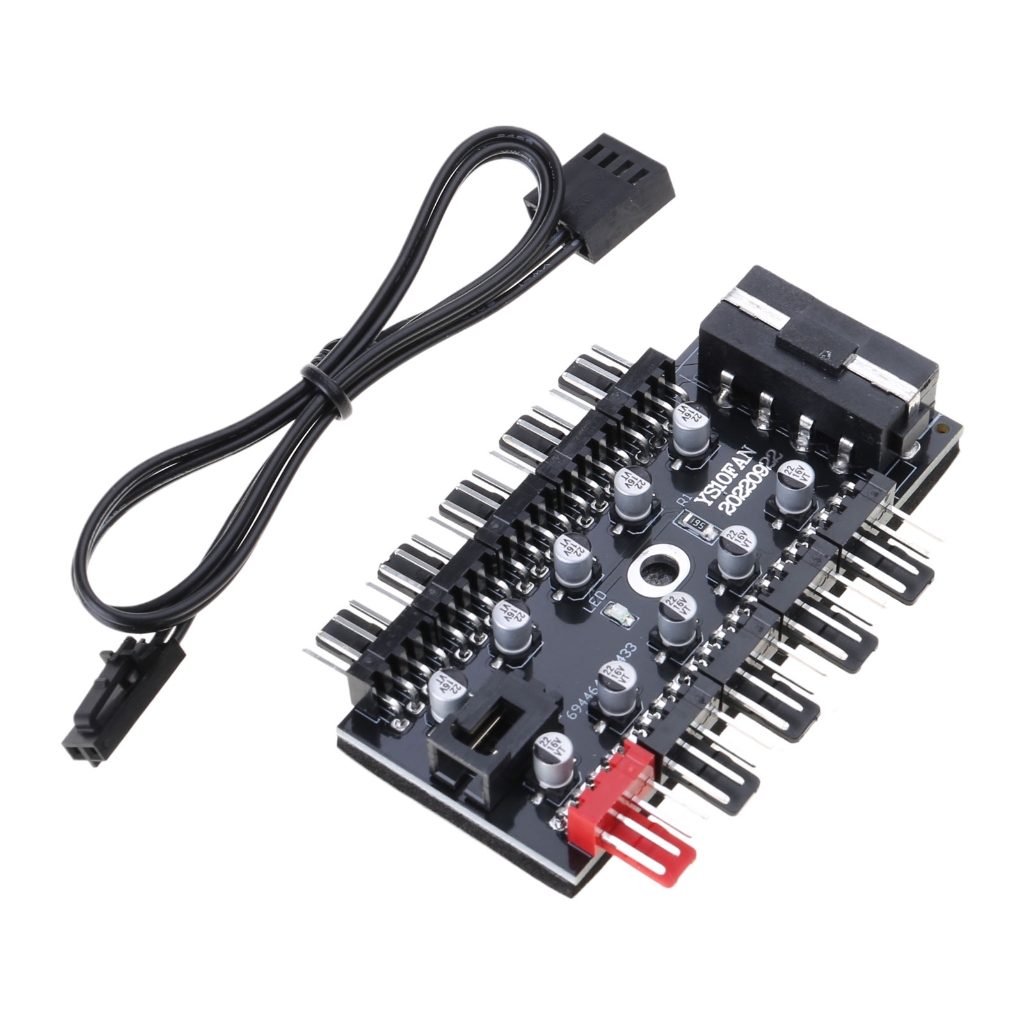 CIYISON 1 to 10 Way PWM Fans Speed Controller for Computer Chassis 4Pin ...