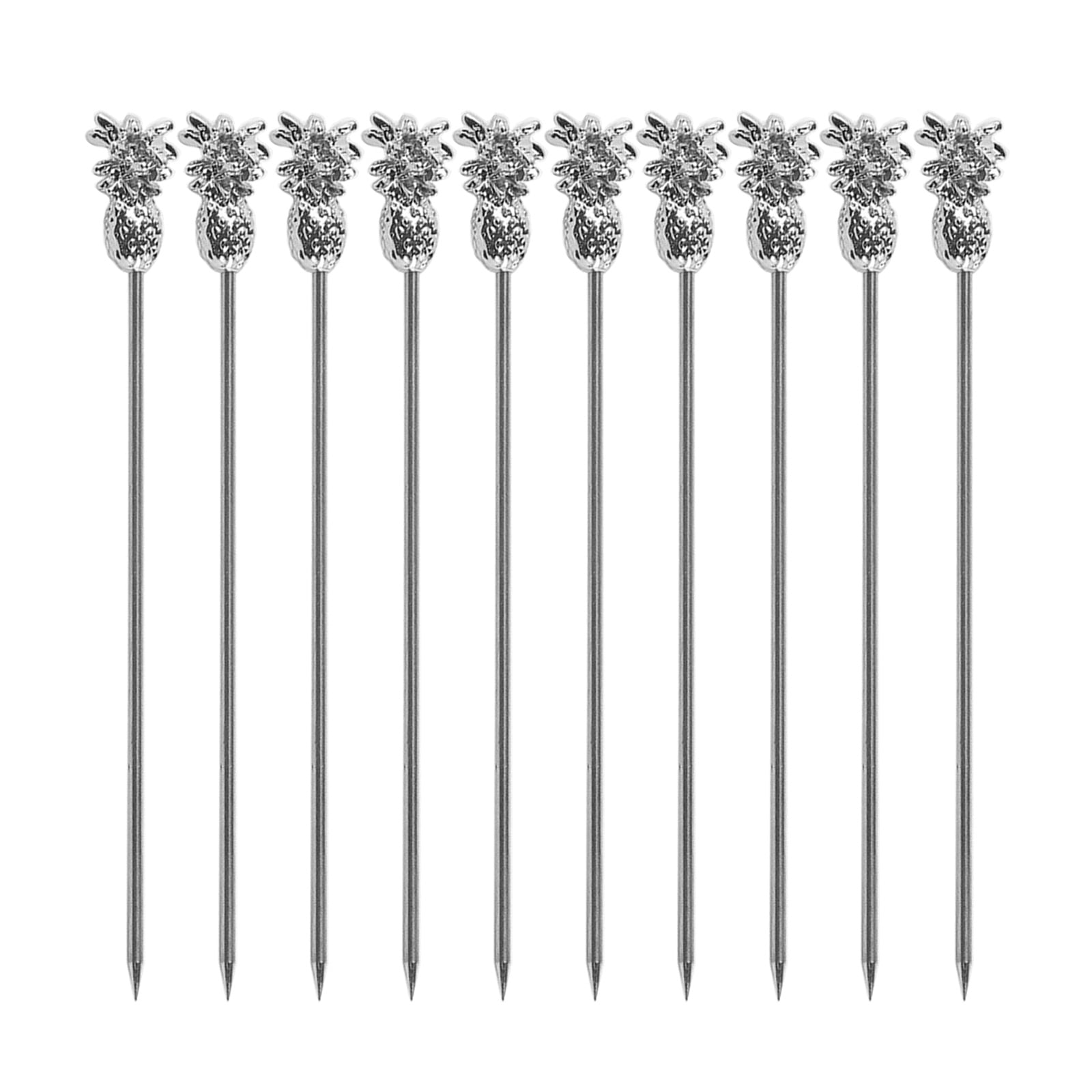 CIYISON 10 Pieces Stainless Steel Cocktail Picks Fruits Toothpicks ...