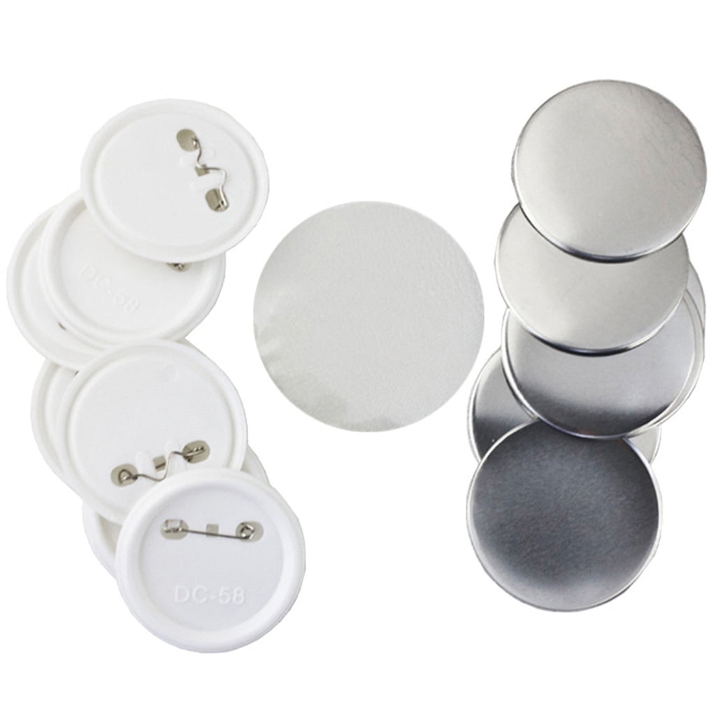 CIYISON 100 Sets Metal Blank Badge Personalized Brooches DIY Cabochon ...