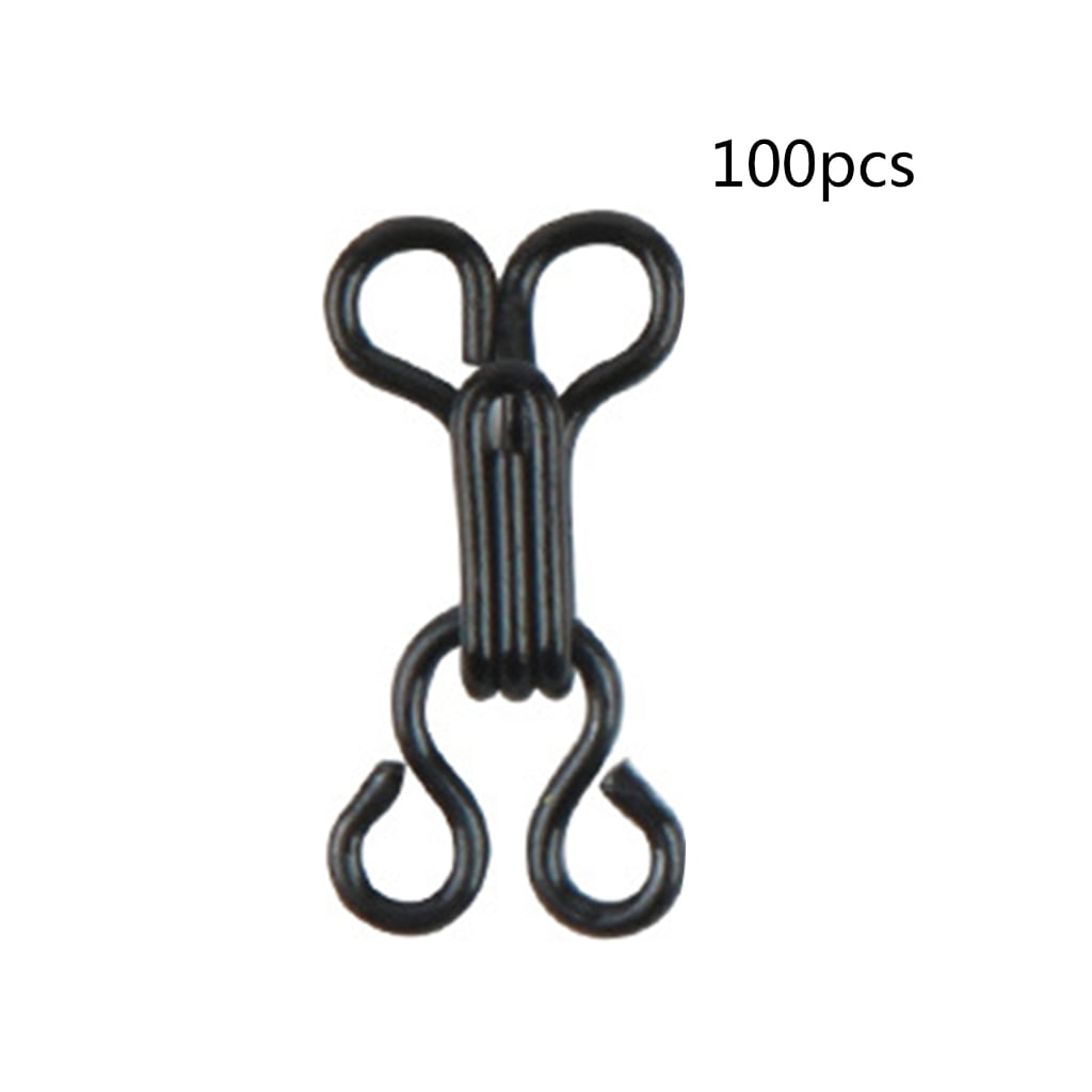 CIYISON 100Pcs/lot Sewing Hooks and Eyes Closure Bra Hooks Metal Eyes ...
